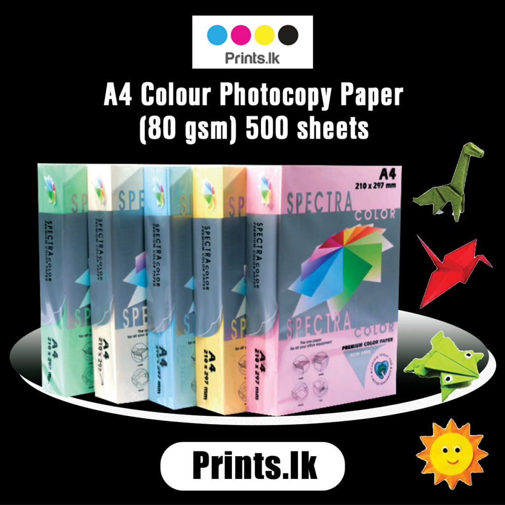Colour A4 Photocopy Paper 80gsm (A4 Bundle) 500 sheets - Printing done ...